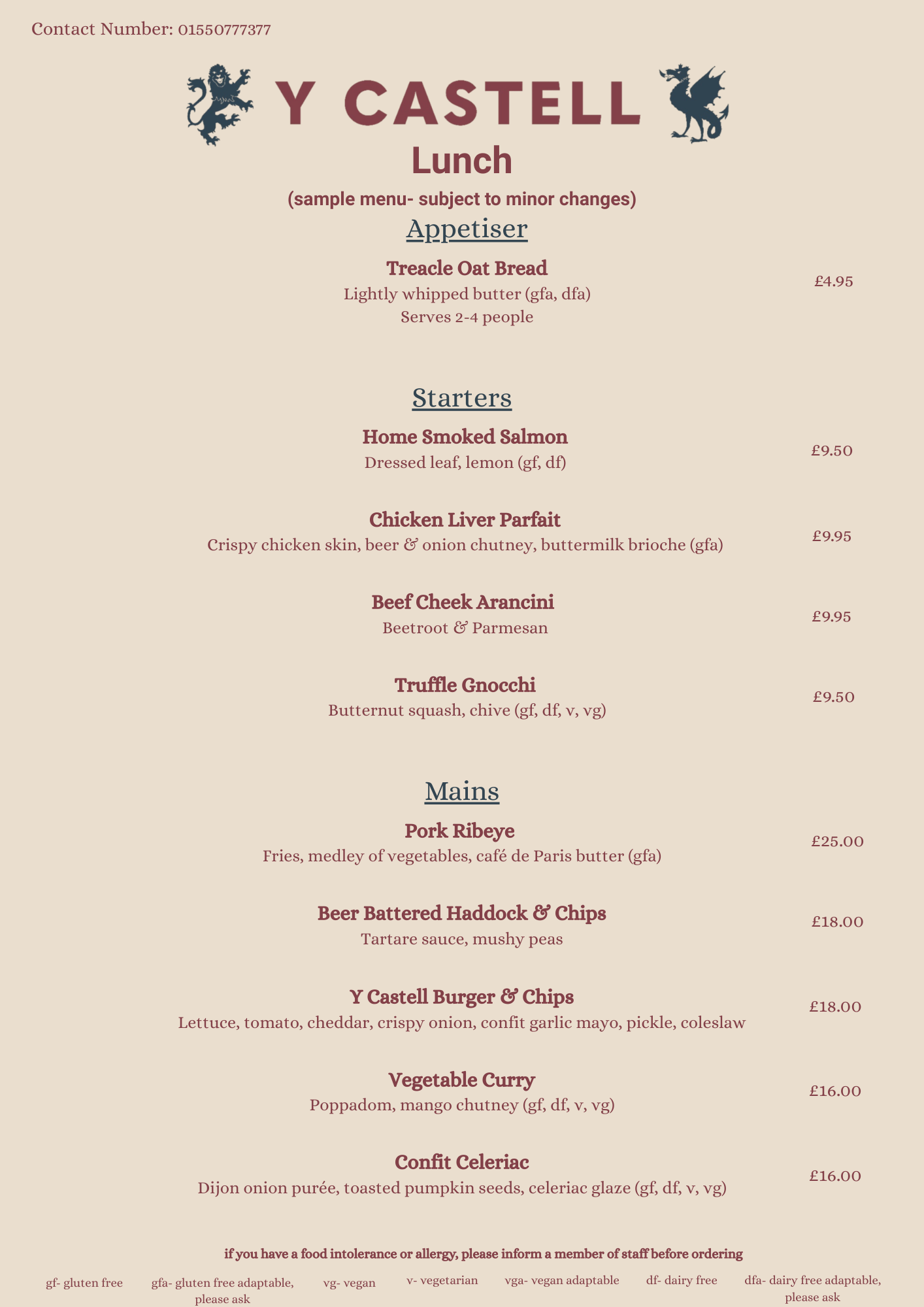 Explore Menus at Y Castell – Fine Dining in Llangadog